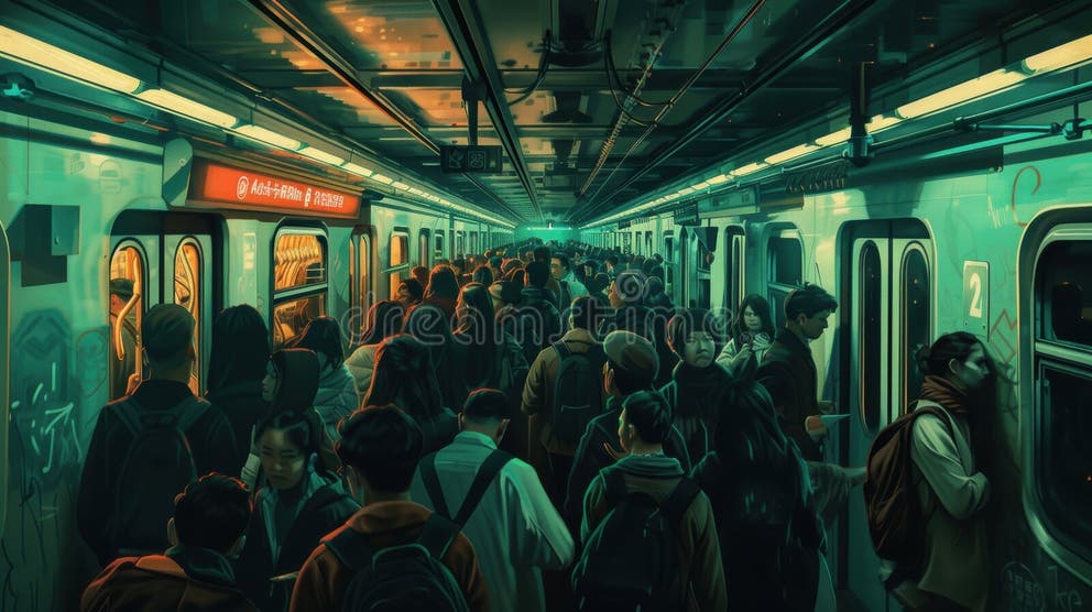 The City Comes Alive with Fast-paced Movement during Rush Hour. Stock ...