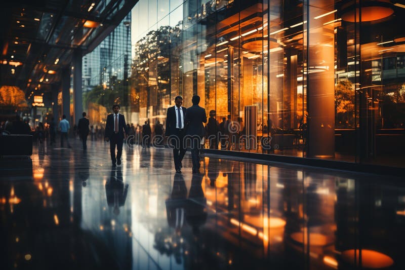 City Commuters. High Key Blurred Image of Workers Going Back Home after ...