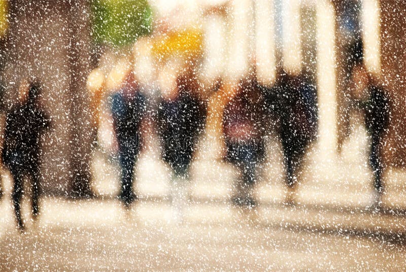 City commuters in winter stock photo. Image of evening - 65622902