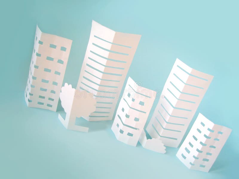 City Concept Made from Paper Stock Image - Image of house, urban: 10292885