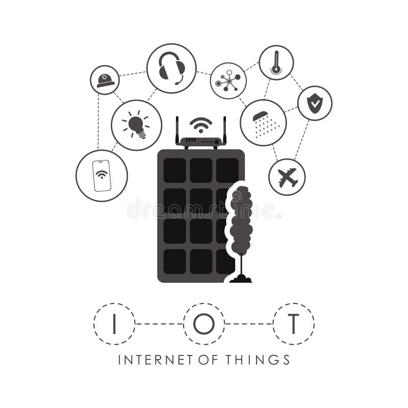 City Connected To the Internet. Internet of Things Concept. Good for ...