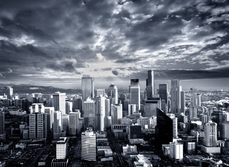 City of Contrast stock image. Image of seattle, white - 11825125