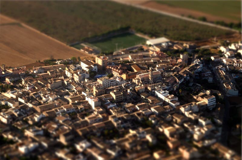 City and Countryside, Tiltshift Stock Photo - Image of architecture ...