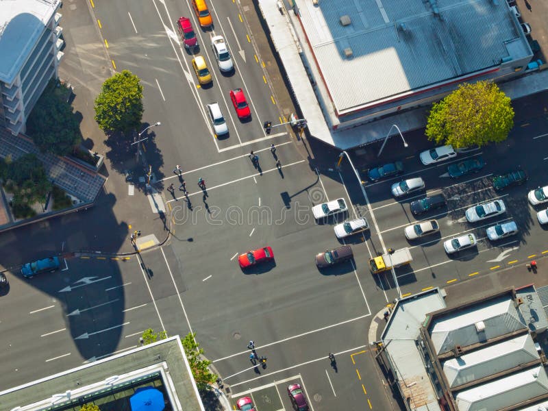 City crossroad scene stock photo. Image of crossroad - 27057328