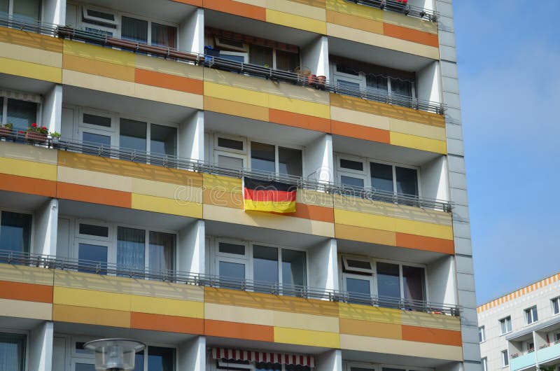 City Decorated with German Flags Stock Photo - Image of flag, german ...