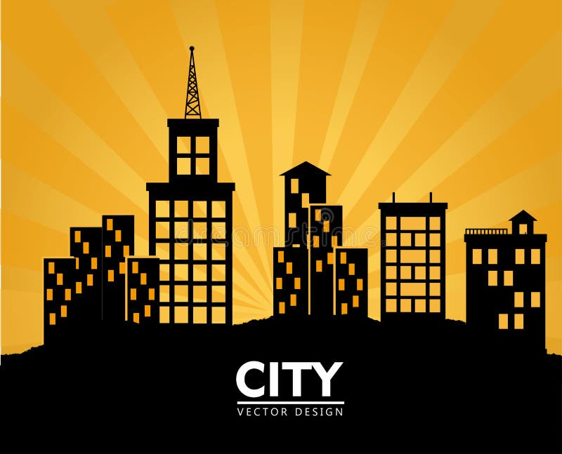 City design stock vector. Illustration of floor, silhouettes - 33794528