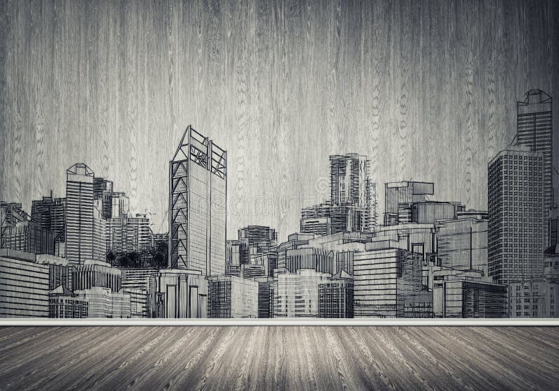 City design on wall stock image. Image of project, light - 78332903