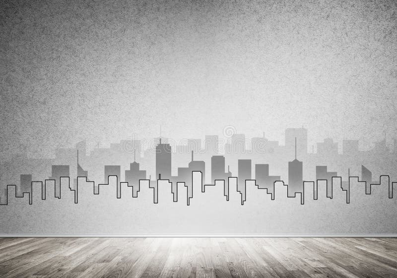 City design on wall stock photo. Image of concrete, background - 79937376