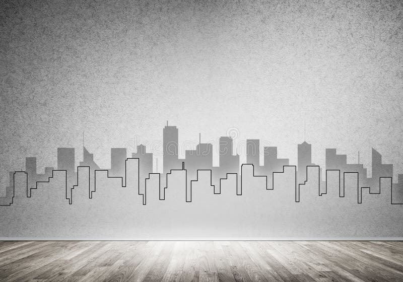 City design on wall stock photo. Image of decorative - 79966044