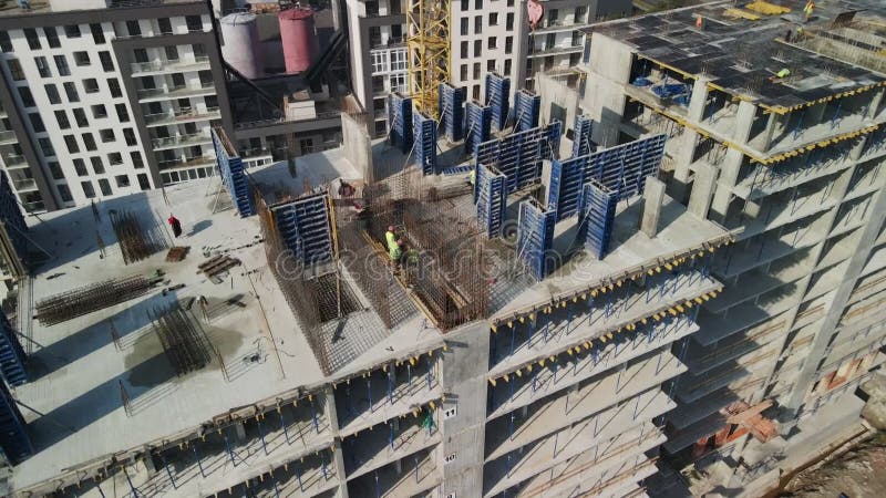 City Development Apartment Construction Site Stock Footage - Video of ...