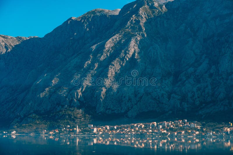 City Dobrota in the Bay of Kotor Stock Photo - Image of adriatic ...