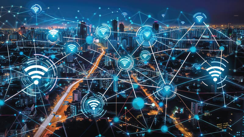 City and Dot Point Connect Modern Telecom System, Boundless Connection ...