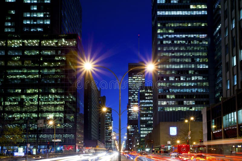 City downtown at nigth stock photo. Image of district - 16942772