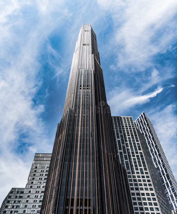 City Downtown with Skyscraper. Metropolis Architecture. Skyscraper ...