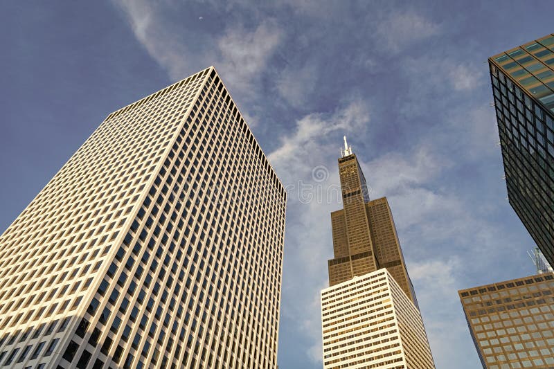 City Downtown with Skyscraper in Perspective. Perspective View ...