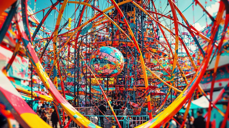 City Dreams: an Abstract Artwork Inspired by an Amusement Park and a ...