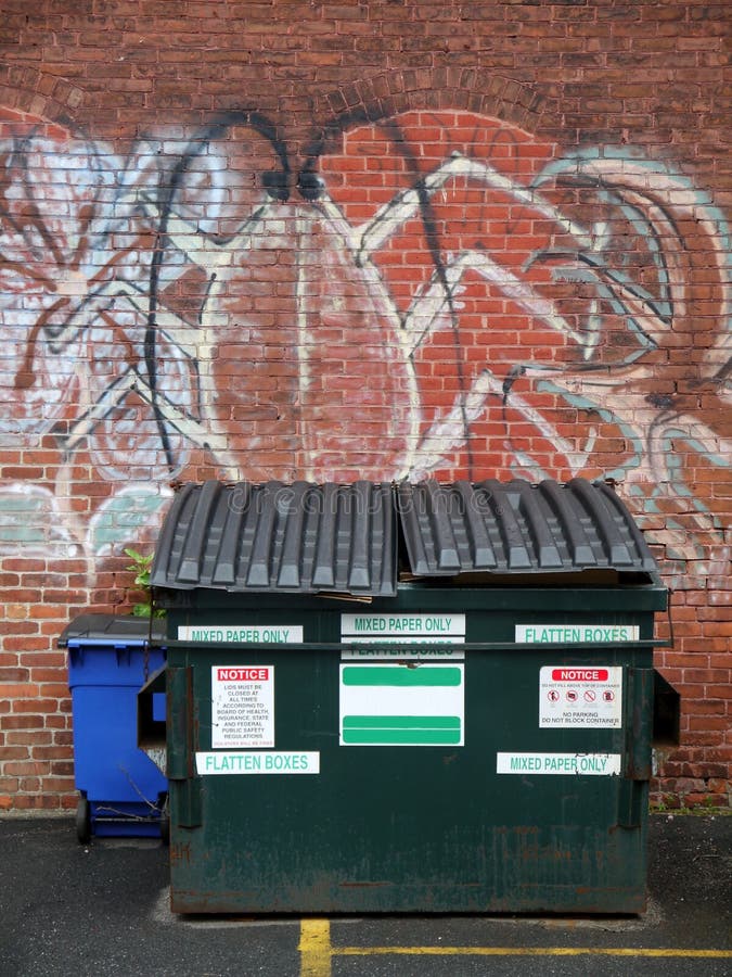 City: dumpster in alley stock photo. Image of grunge - 20160004