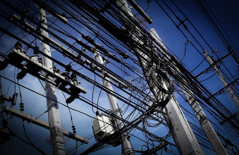 Energy Network and Power Line Service Concept Stock Photo - Image of ...