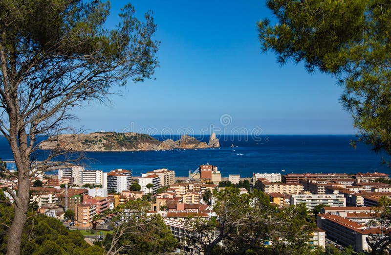 City of Estartit on the Costa Brava Stock Image - Image of brava ...