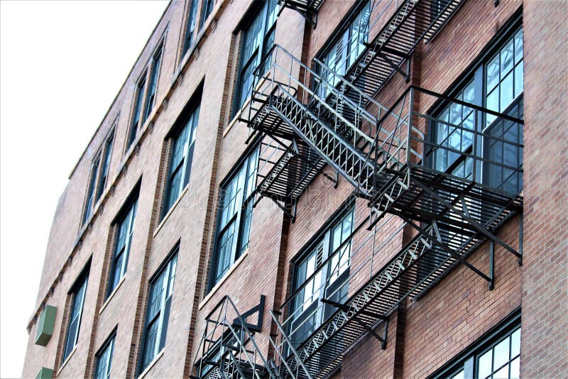 City Fire Escape stock image. Image of classic, rescue - 125282655
