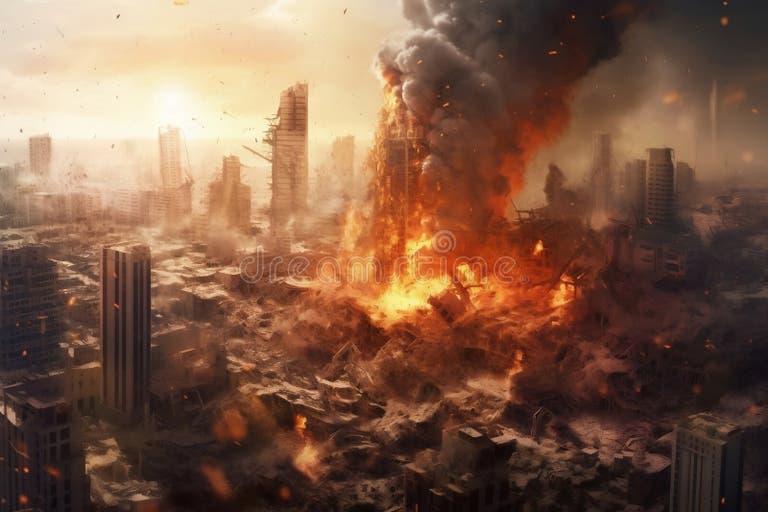 City on Fire, Exploding Structures and Collapsing Buildings in a ...