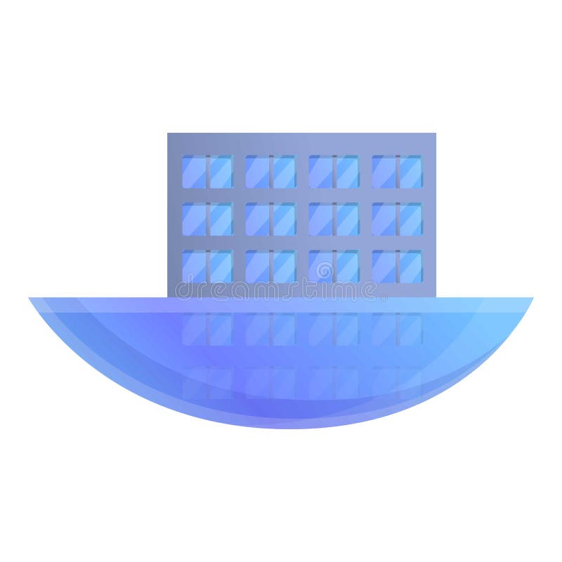 City Flood Icon, Cartoon Style Stock Vector - Illustration of building ...