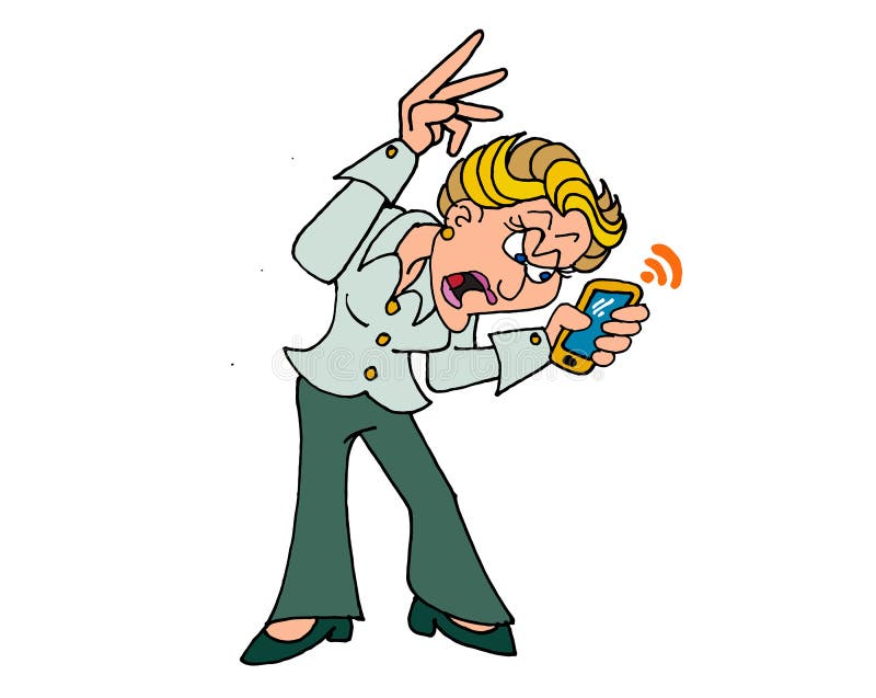 Sandrine cellphone stock vector. Illustration of hopeless - 214024794