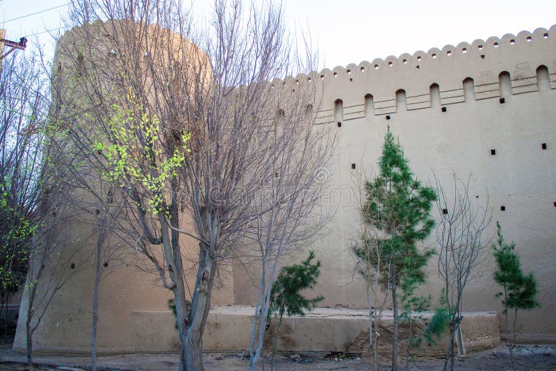 City Fortification Walls in Yazd Stock Image - Image of asian, fort ...
