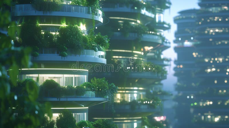 City of the Future. Eco-friendly Building in the Modern City. Office ...