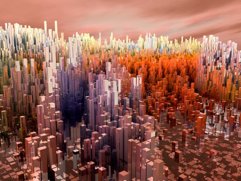 City of the Future, Skyscrapers, Science Fiction Stock Illustration ...