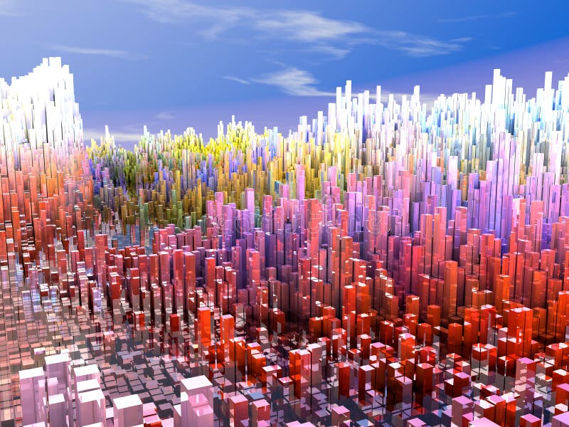 City of the Future, Skyscrapers, Science Fiction Stock Illustration ...