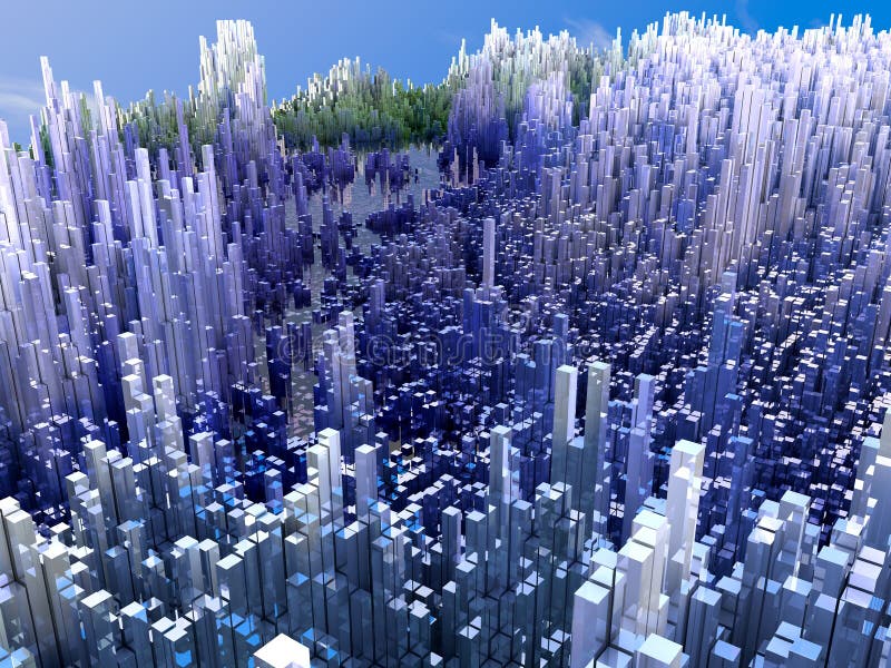 City of the Future, Skyscrapers, Science Fiction Stock Illustration ...