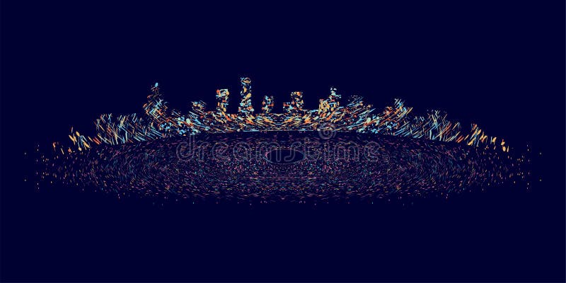 City Galaxy. Space Science Fiction, Abstract Illustration Stock ...