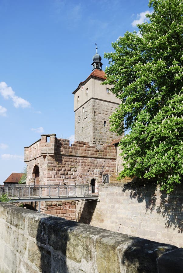 City gate stock image. Image of eschenbach, bavaria, bridge - 20099719