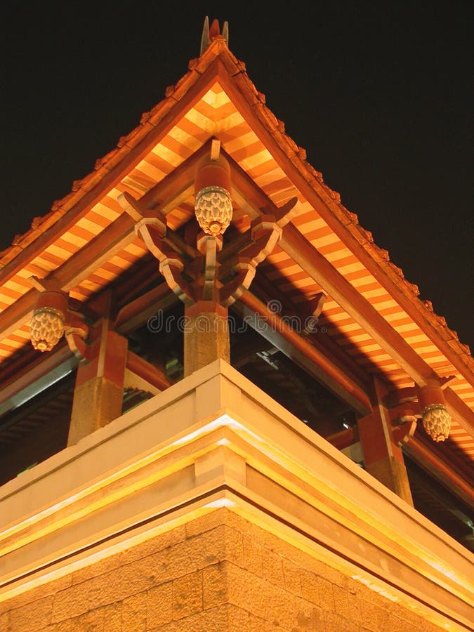 City Gate stock image. Image of decorations, asian, night - 393439