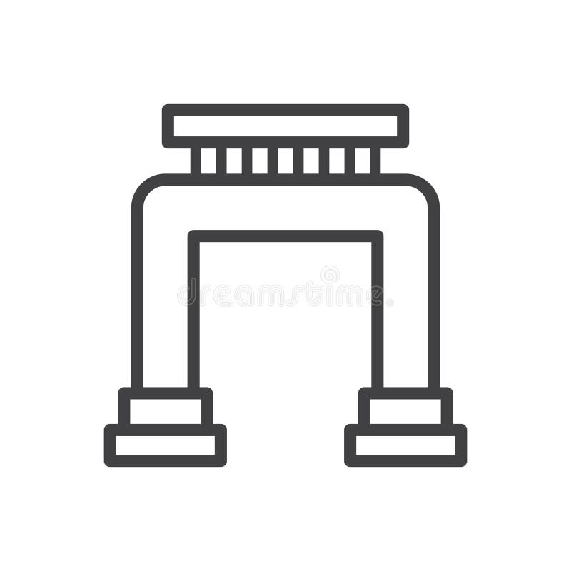 City Gate Icon stock illustration. Illustration of door - 392572643