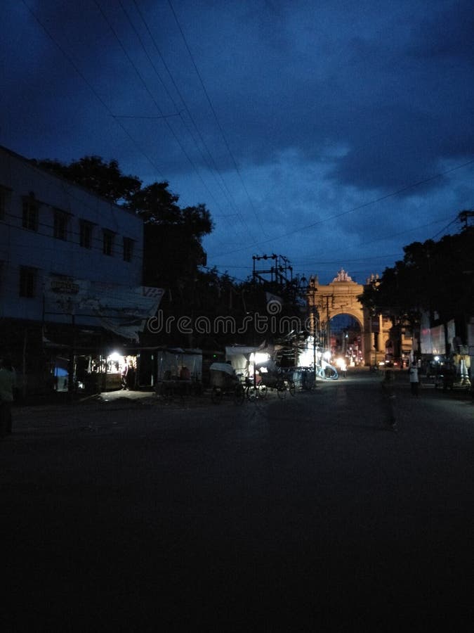 City Gate in India Night Vision Editorial Photography - Image of city ...