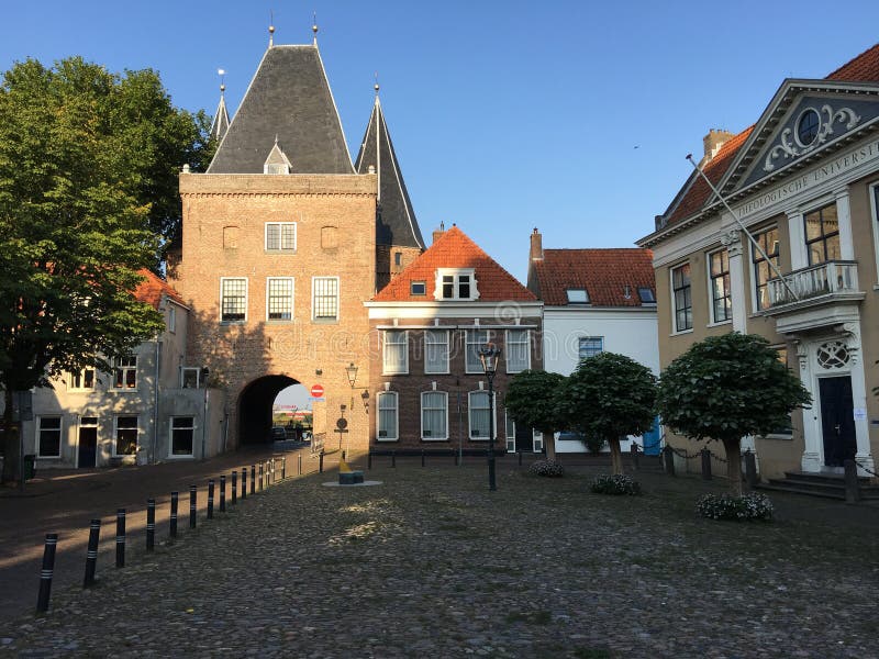 Kampen gate and street editorial photo. Image of europe - 193270976