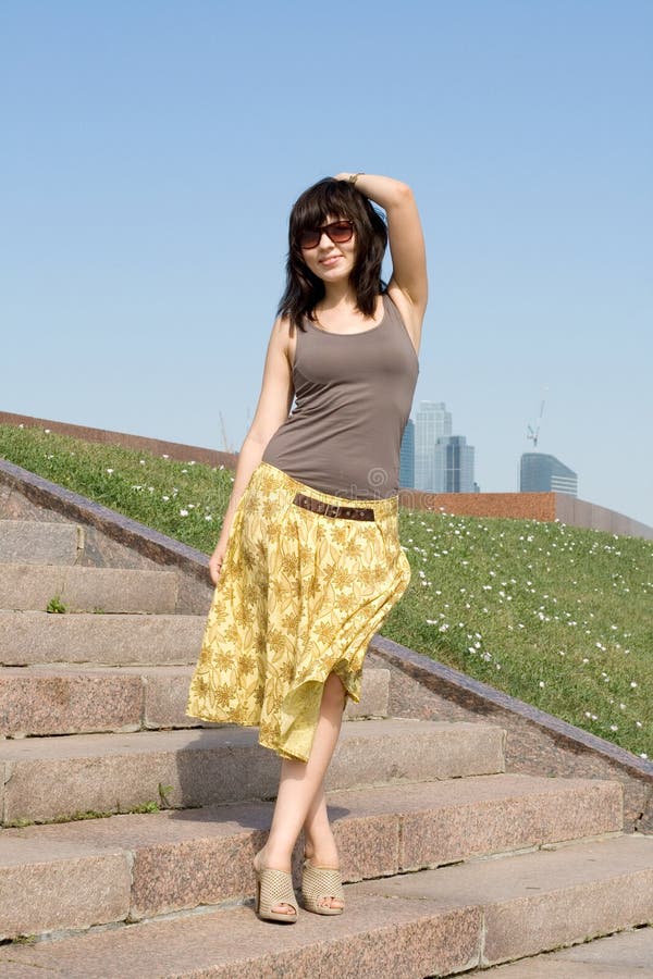 City girl stock image. Image of cute, person, city, full - 21391083