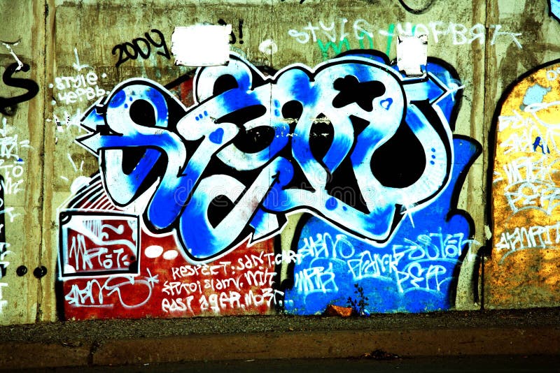 A Wall Vandalized with Street Graffiti Art Editorial Stock Image ...