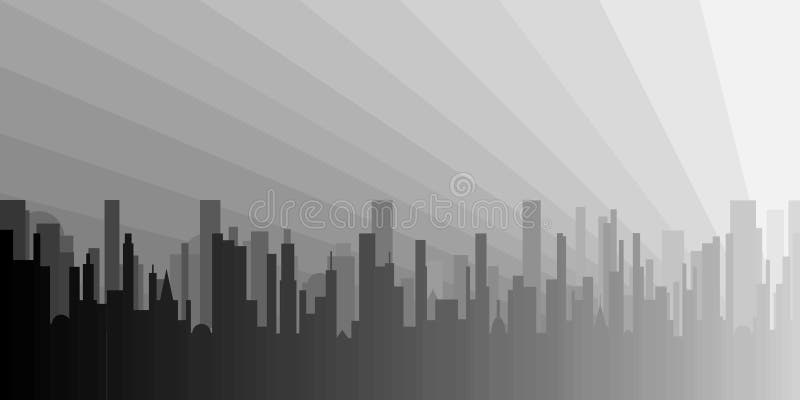 City Greyscape. stock vector. Illustration of drawing - 65756465