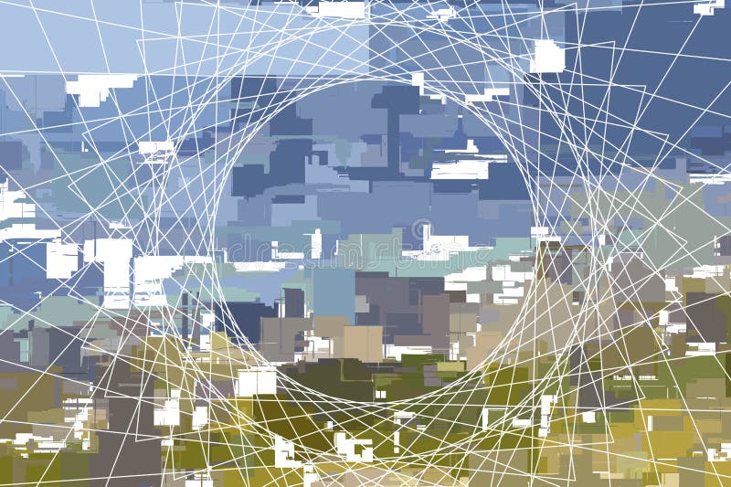 City grid illustration stock vector. Illustration of complex - 3553494