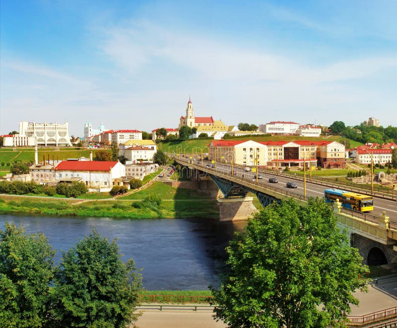 City of Grodno. Belarus stock photo. Image of cafe, panorama - 157494256