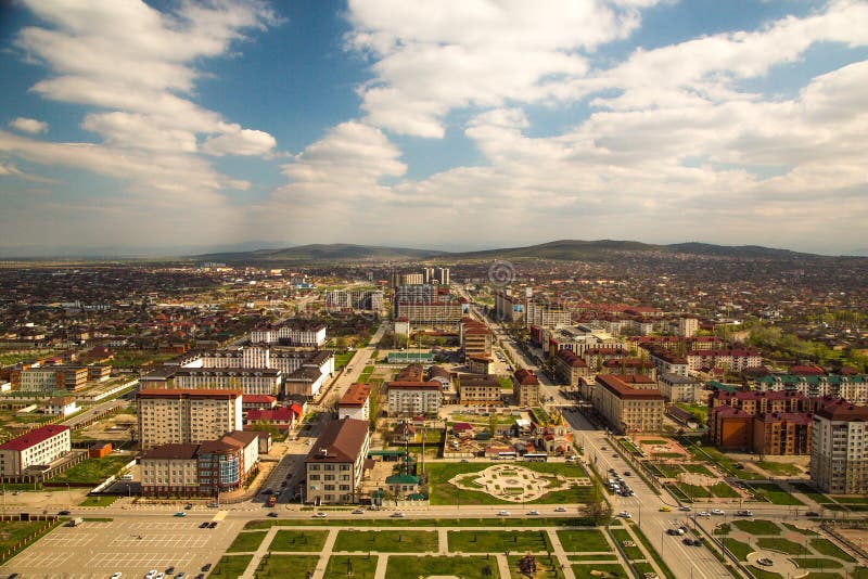 City of Grozny View from Above Editorial Stock Photo - Image of ...