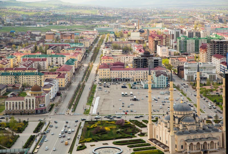 City of Grozny View from Above Editorial Image - Image of buildings ...