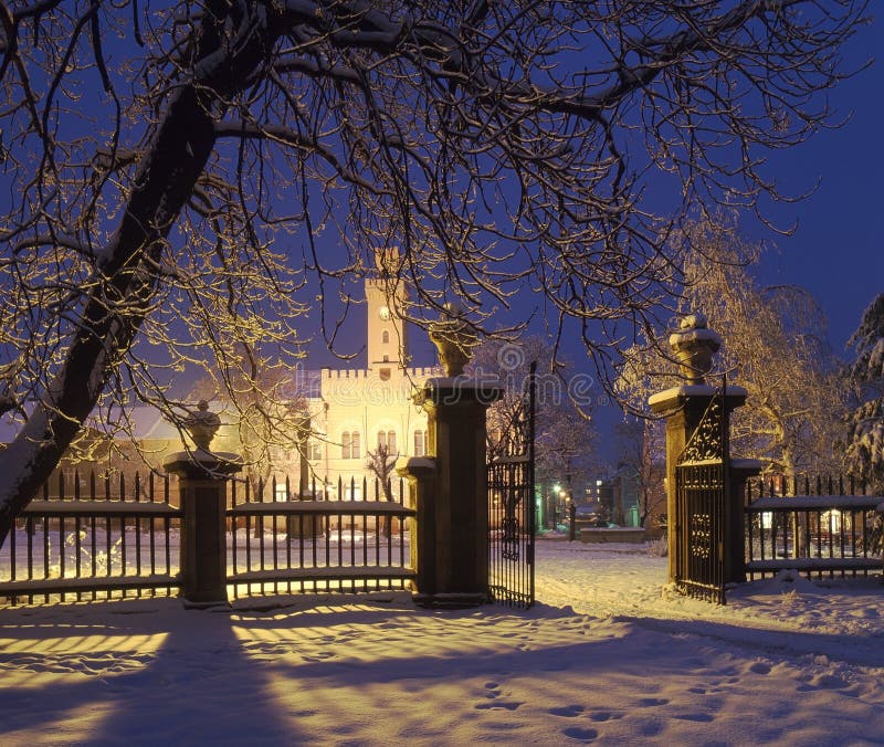 A city hall stock image. Image of seasonal, town, peaceful - 1992603