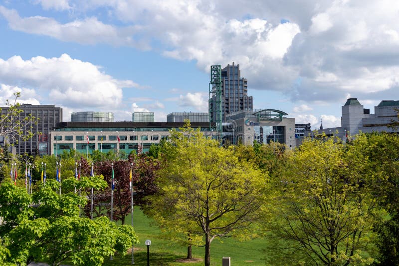 City Hall Building in Ottawa in Spring in Canada. Cityscape in Downtown ...