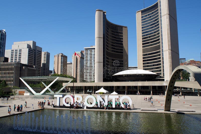 City Hall Complex, Toronto, on, Canada Editorial Photo - Image of blue ...