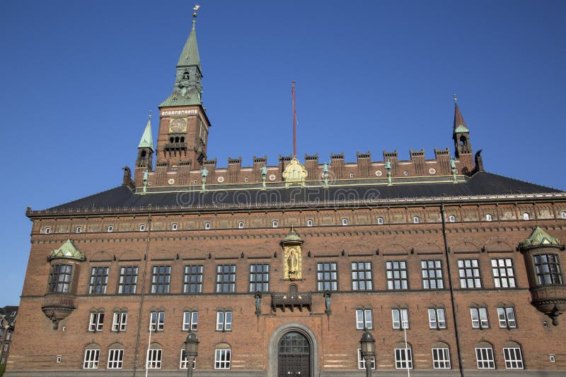 City Hall; Copenhagen stock image. Image of city, monument - 191562739