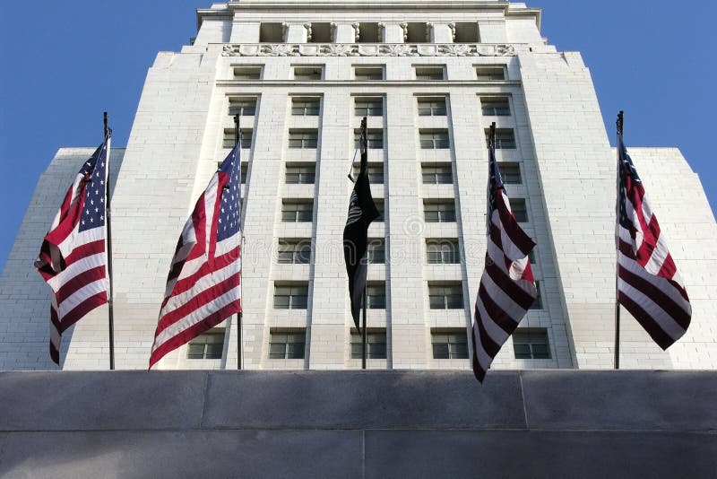 City Hall with Flags stock photo. Image of building, historic - 7595484